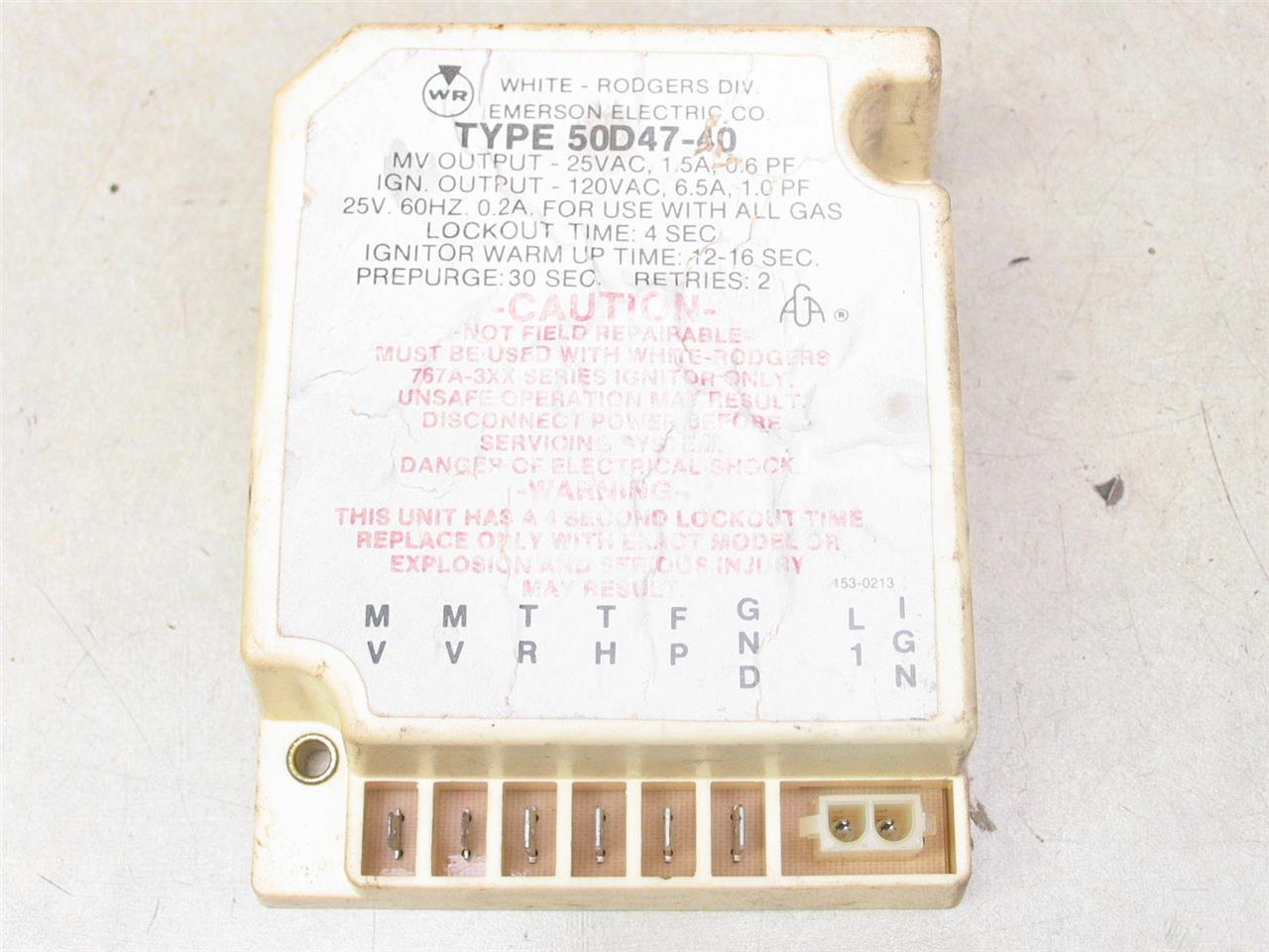 White Rodgers 50D47-40 Furnace Ignition Control Module 153-0213 | eBay