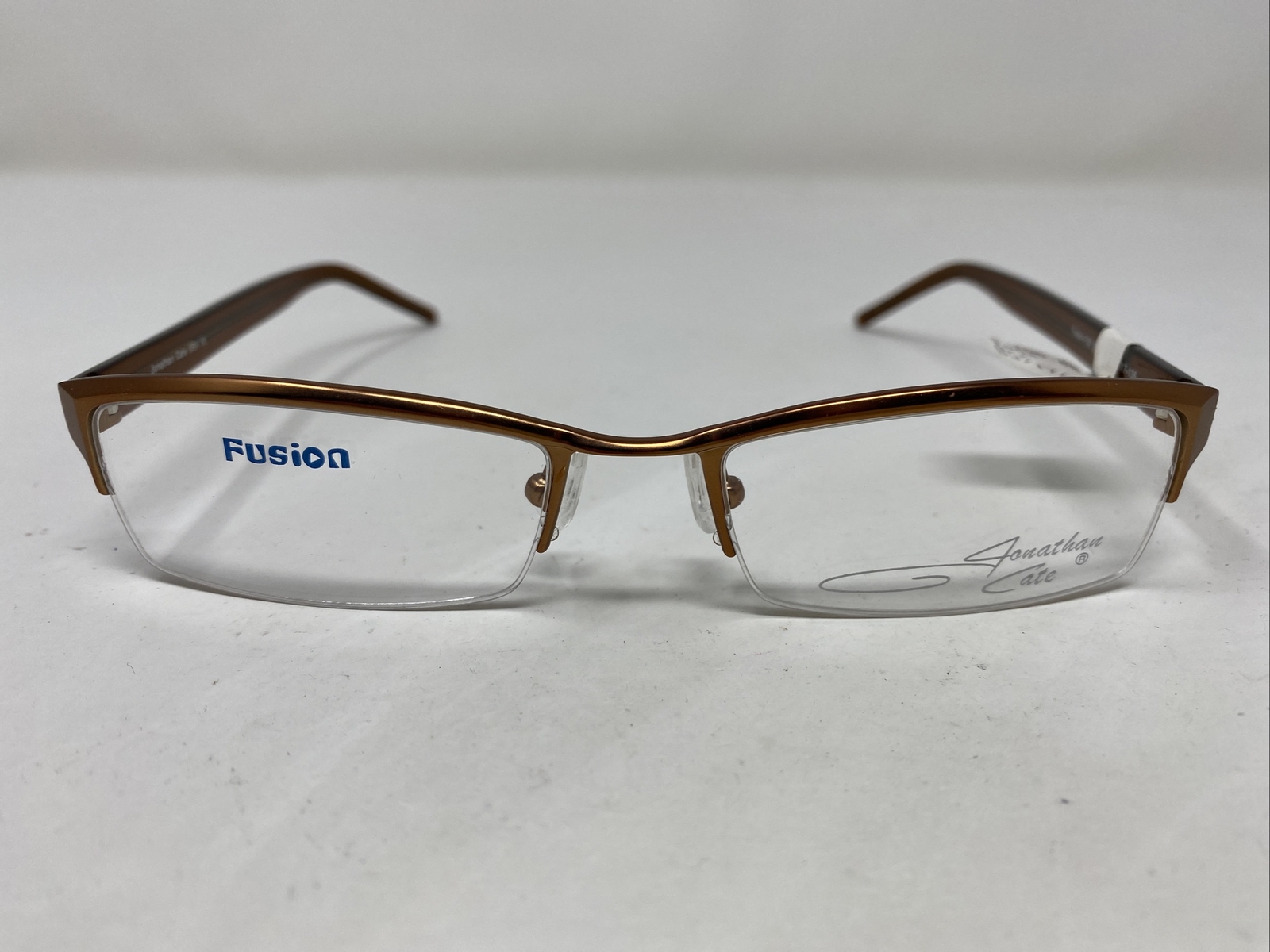 Jonathan Cate USA Fusion 105 BRN 53-17-135 Brown Half Rim Eyeglasses ...