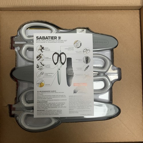 SABATIER 3 PIECE 10-IN-1 MULTIPURPOSE SCISSORS SET EDGEKEEPER FACTORY ...