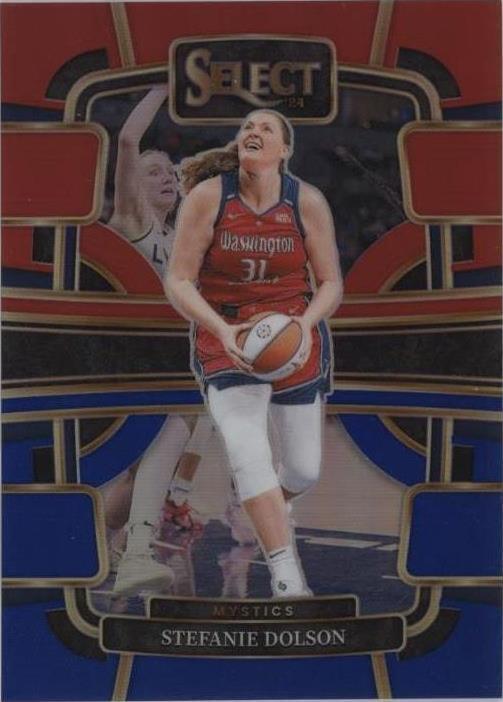 2024 Panini Select WNBA - Concourse Stefanie Dolson #9 Red & Blue Prizm ...