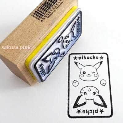 Pikachu & Pichu Rubber Stamp Stamper Pokemon Authentic Licensed ...