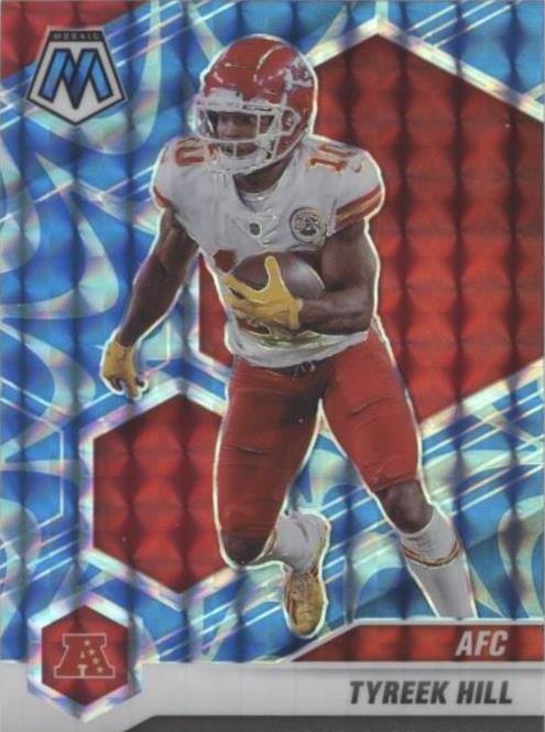 2021 Panini Mosaic - Variations AFC Tyreek Hill #238 Reactive Blue ...