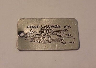 Vintage WWII Period Fort Knox, KY. M26 Tank Engraved Tag | eBay