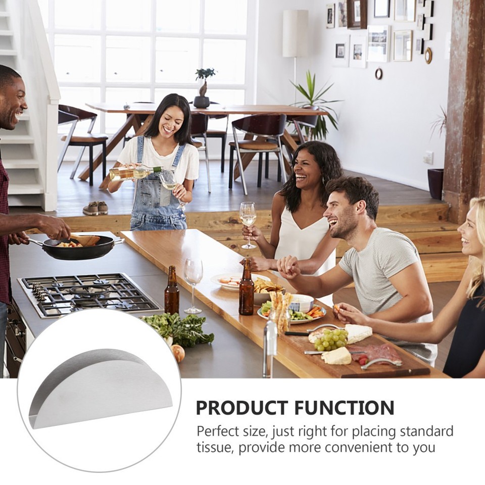 430 Stainless Steel Towel Rack Simple Vertical Fan Shape Tissue Holder ...