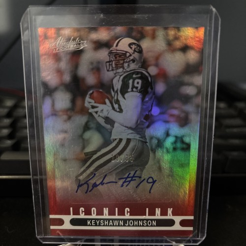 2022 Panini Absolute - Iconic Ink Keyshawn Johnson #II-KJ Red /35 (AU ...