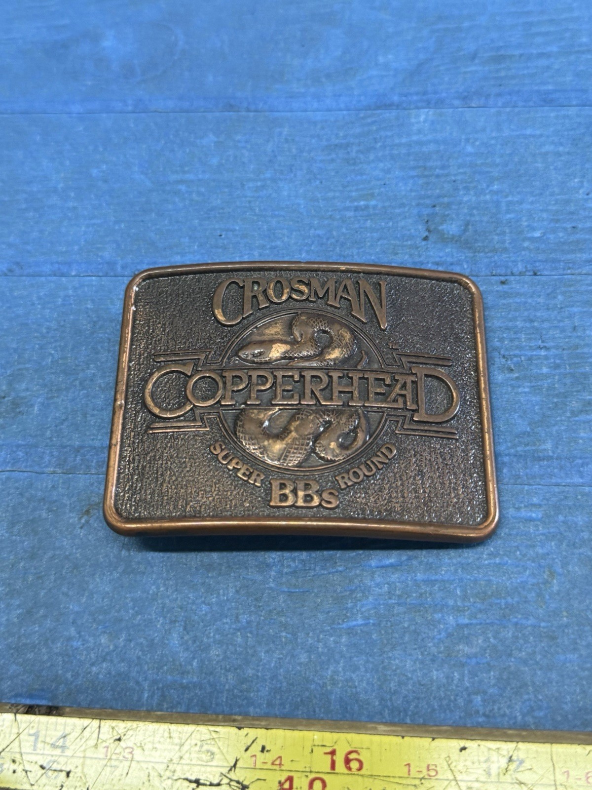 Crosman Copperhead Super BBs Round Belt Buckle Vintag… - Gem