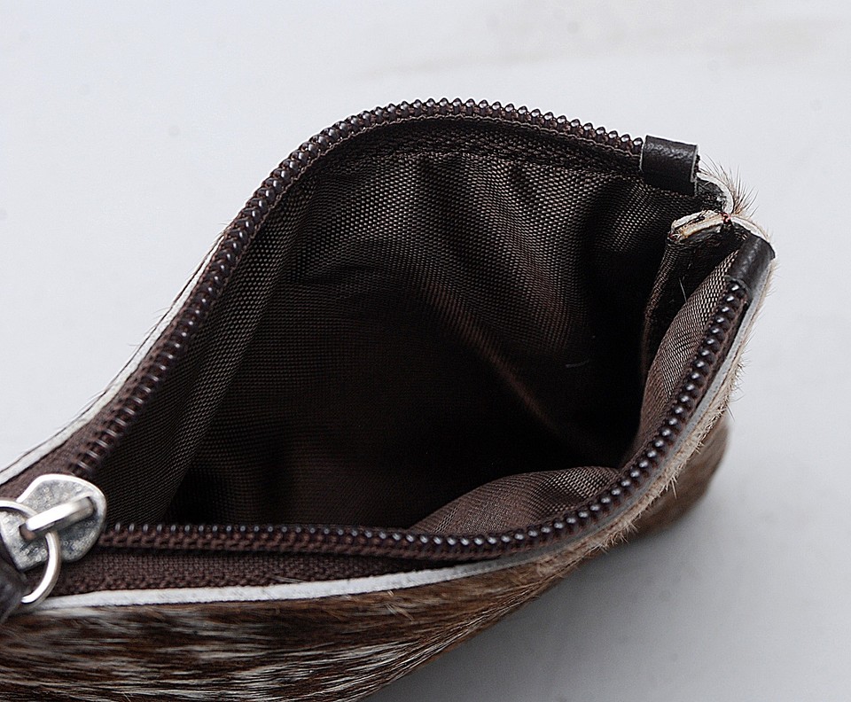 Cowhide Coin Purse Leather Change Pouch Zipper Purse Unisex (6 pieces ...