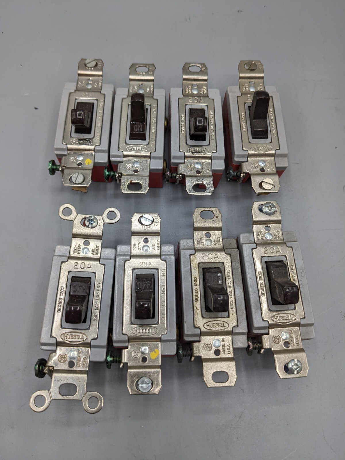 Lot of 8 HUBBELL LOCK SWITCH 20AMP SERIES 1200 | eBay