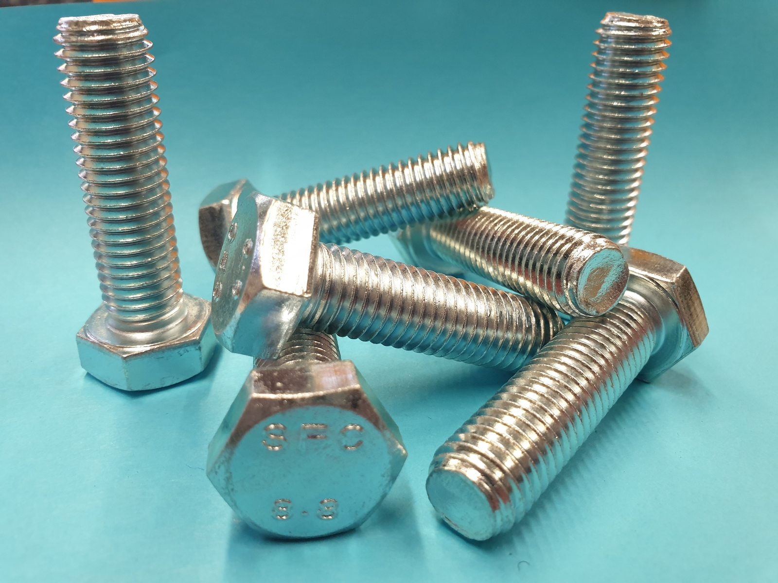 Sechskantschrauben DIN 933 verzinkt 8.8 M27 M30 M36 Maschinenschrauben ...