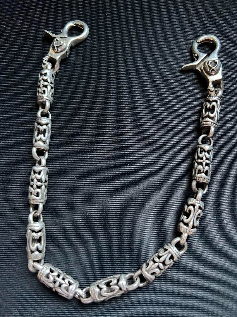 A&G Silver 925 Wallet Chain Double Clip Cylinder - Gem