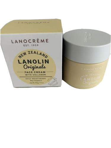 Lanocreme Lanolin Original Face Cream Daily Moisturizer with collagen 3 ...