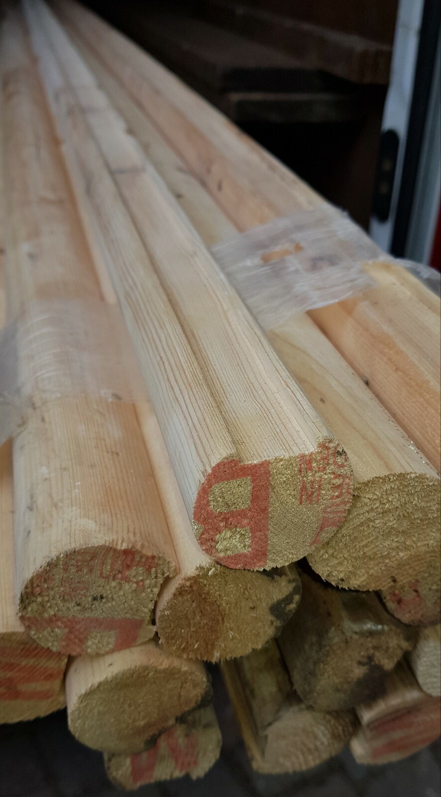 Mopstick hand rail wood wooden solid pine 3600 42mm | eBay UK