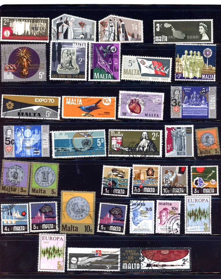 MALTA-Collection of 76 Different Stamps | eBay
