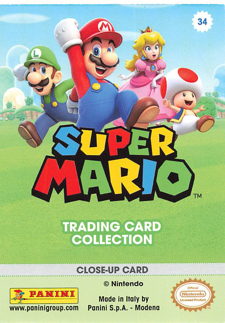 034 CLOSE-UP CARD Bowser Jr. Super Mario 034 Super Mario Trading Card ...