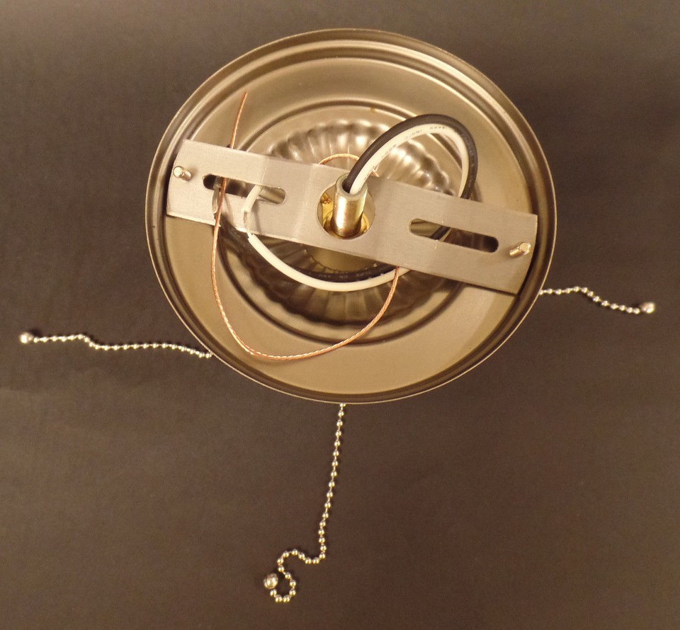 Steel Bead Chain Ceiling Light Fixture Hardware Set For 3 Hole Glass ...