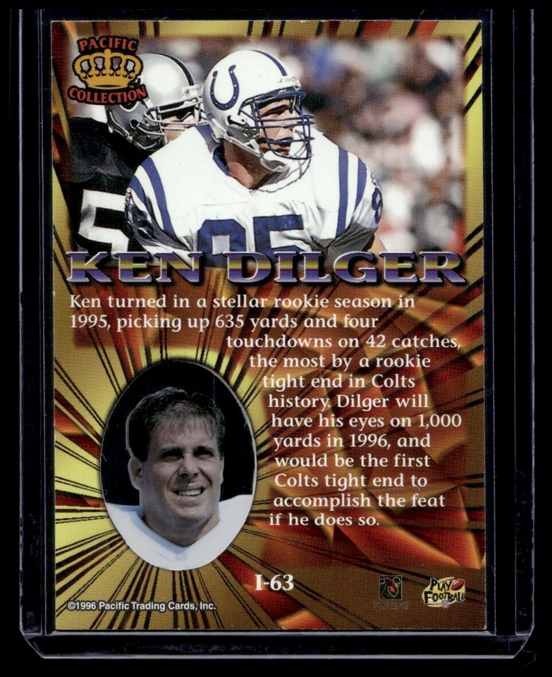 1996 Pacific Invincible #I-63 Autographed Ken Dilger Trading Card | eBay