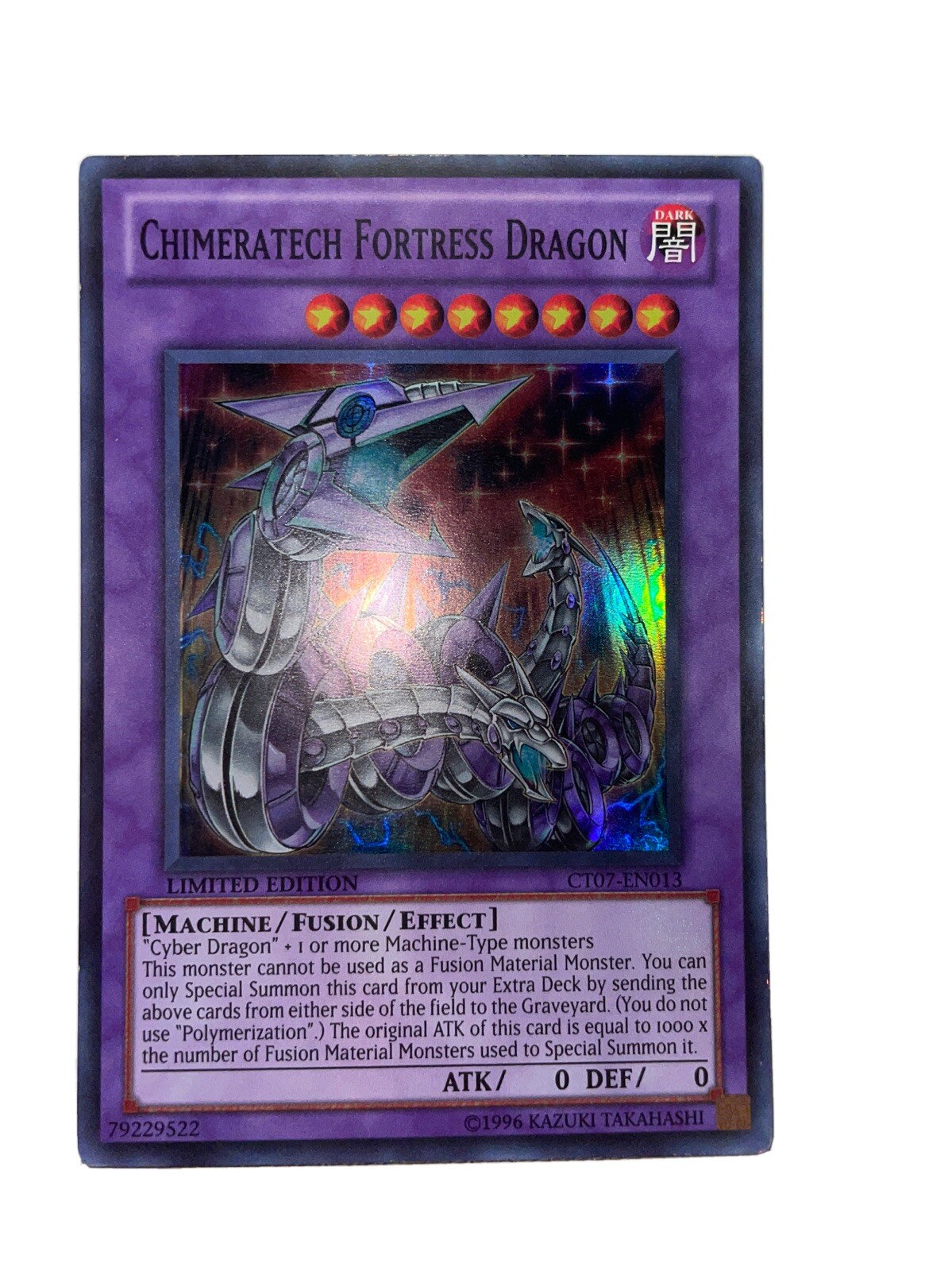 Yugioh CT07-EN013 Chimeratech Fortress Dragon Limited Edition Promo ...