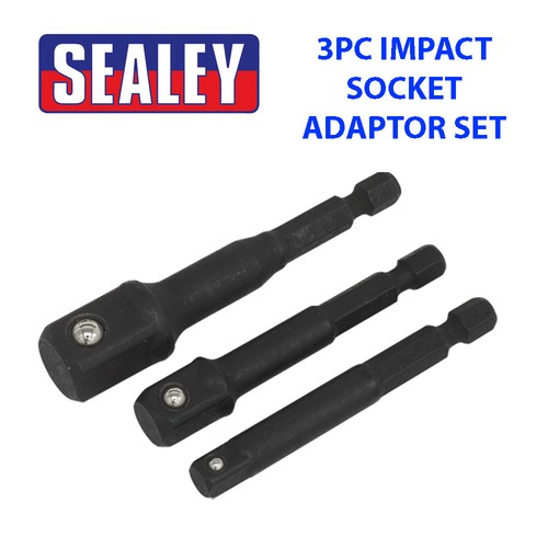 Sealey AK5521 1/4" 3/8" 1/2" Drive Power Tool Impact Socket Adaptor ...