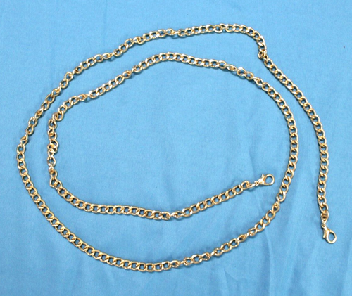 Replacement GOLD TONE Skinny Chain Link w/Clip Ends PURSE BAG STRAP ...