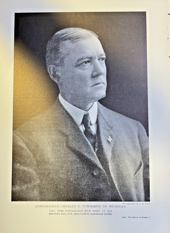 1905 Vintage Magazine Illustration Charles E Townsend Michigan ...