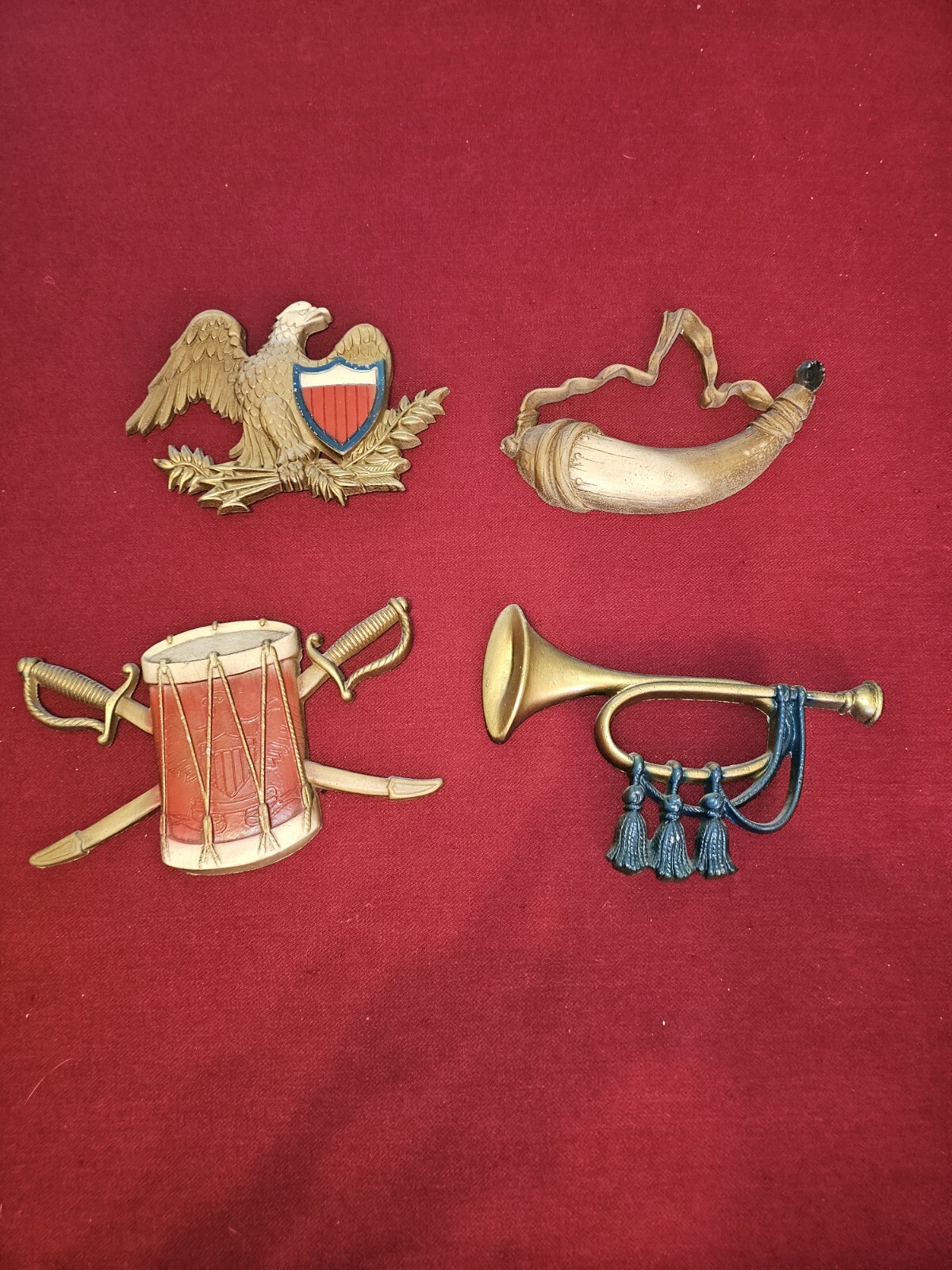 Set Of 4 Vintage Mid Century Sexton Metal Wall Art | eBay