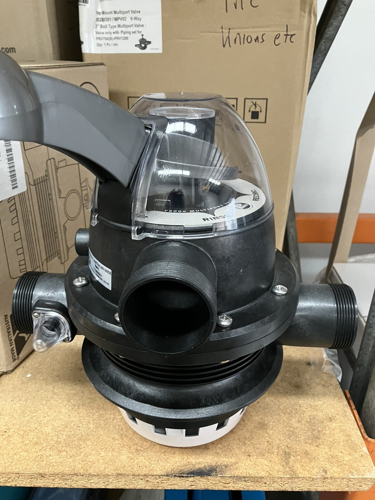 Poolrite V2000 Complete Multiport Valve - Sand Filter With Unions Free ...