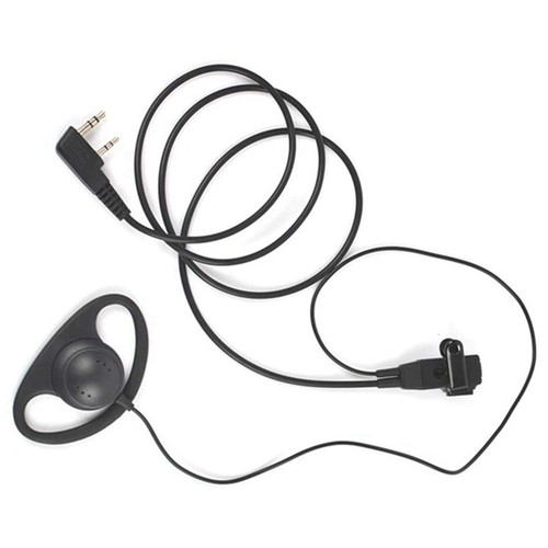 1pc Single Wire Earphone Headset Kit MIC PTT Microphone D-Shaped 2 Pin ...