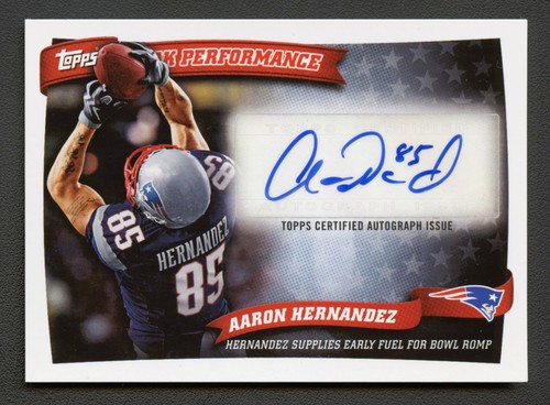 AARON HERNANDEZ 2010 TOPPS PEAK PERFORMANCE PATRIOTS AUTO AUTOGRAPH ...
