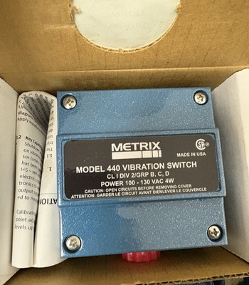 METRIX 440DR-2000-0005 Electronic Vibration Switch New!!!! | eBay