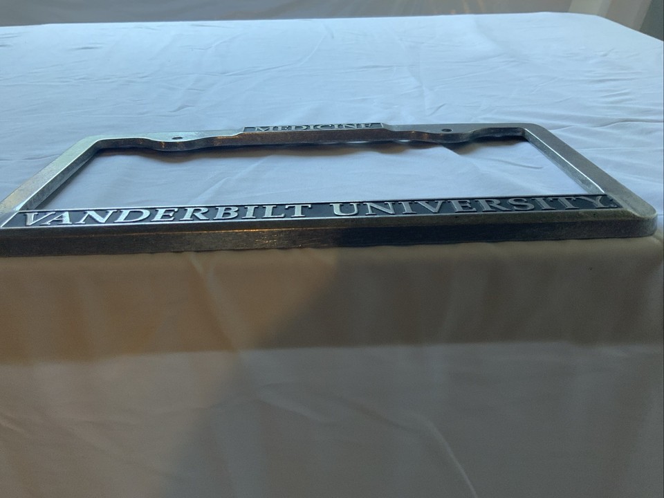 Vanderbilt University Medicine License Plate Steel Cover Silver & Black ...