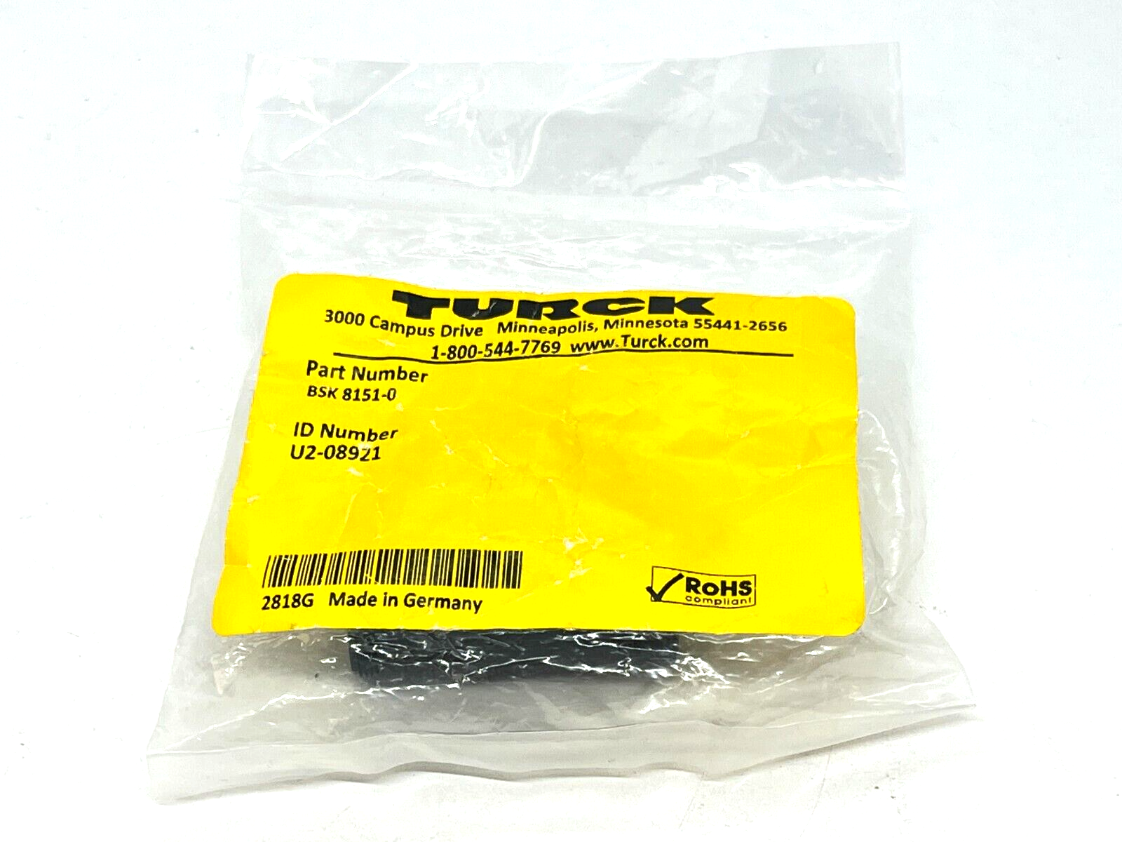 Turck BSK 8151-0 Straight Male Field-Wireable M12 Connection 5-Pin U2 ...