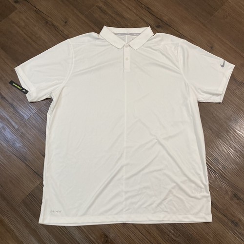 Nike Dri-Fit Polo Shirt Men's White Golf Polo New Tags With Defects | eBay