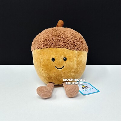 Jellycat AMUSEABLE ACORN Soft Plush Toy NWT RARE HTF LOVEY Cute Brown ...