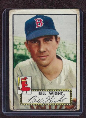 1952 Topps Baseball #177 Bill Wight, Boston Red Sox, Red Back, Good! | eBay