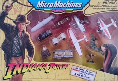 New 1995 10 VEHICLES + BONUS INDY FIGURE Micro Machines Indiana Jones ...