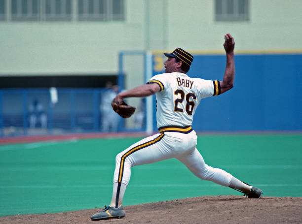 Pitcher Jim Bibby of the Pittsburgh Pirates pitches during a Maj- 1983 ...