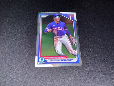 2024 Bowman Draft - Chrome #BDC-112 Sebastian Walcott (RC) Texas ...