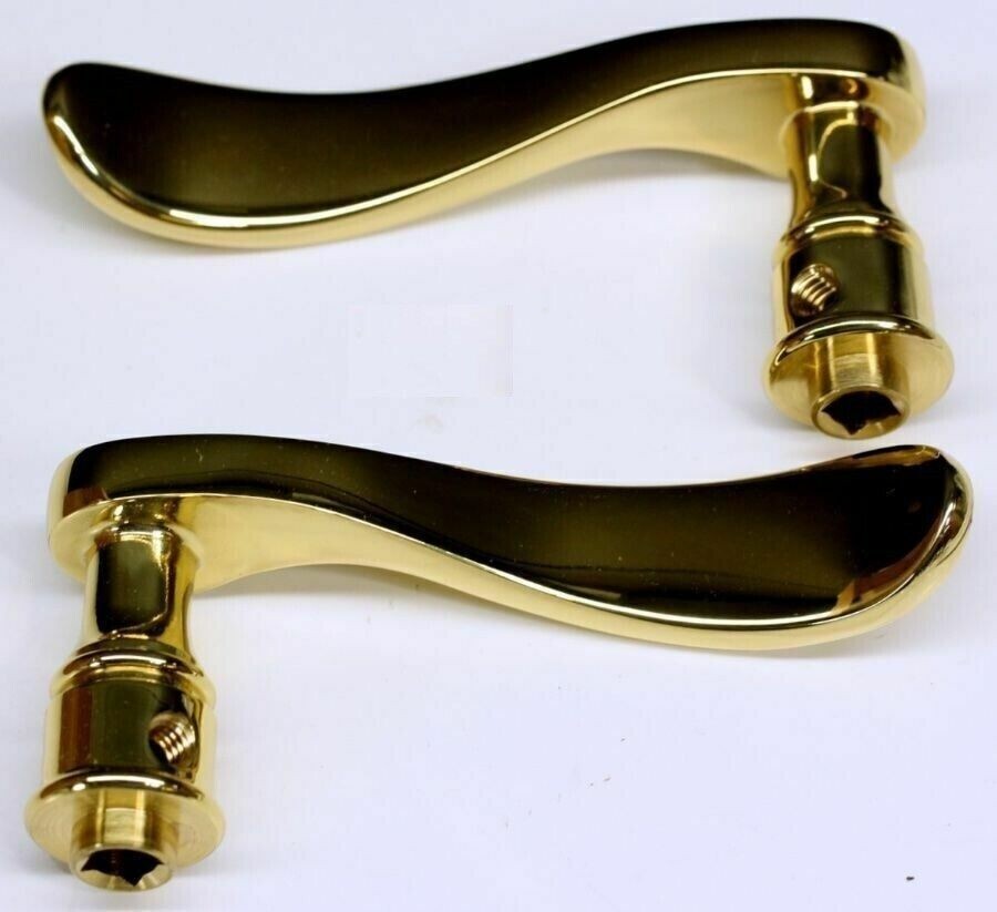 Baldwin 5455V 003 MR Estate Wave Lever Lifetime Polished Brass 5455 ...