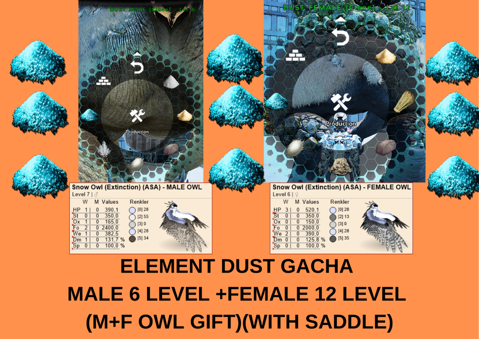 ELEMENT DUST / BLACK PEARL GACHA SNOW OWL Ark Survival Ascended ...