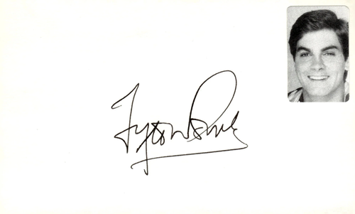 Tyrone Power Jr. Signed Auto 3x5 Index Card Cocoon | eBay