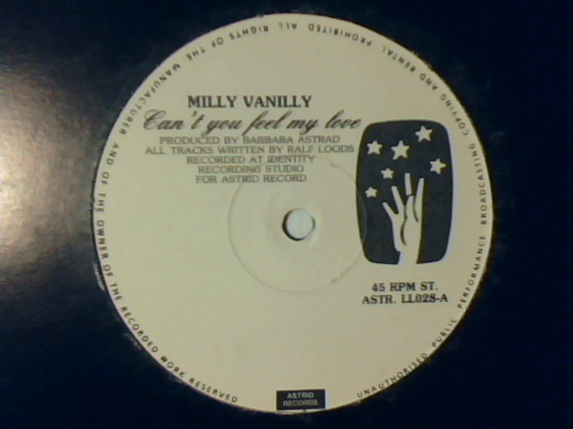 MILLY VANILLY Can't you feel my love 12" MILLI VANILLI | eBay