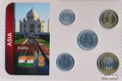 Coins inde 2011 Fleur de coin Séries de monnaies 2011 50 Paise jusqu'à ...