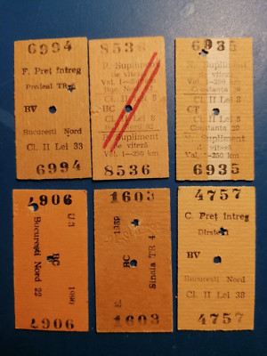 Lot Romania CARD BOARD old vintage train ticket Romanian #1 | eBay UK