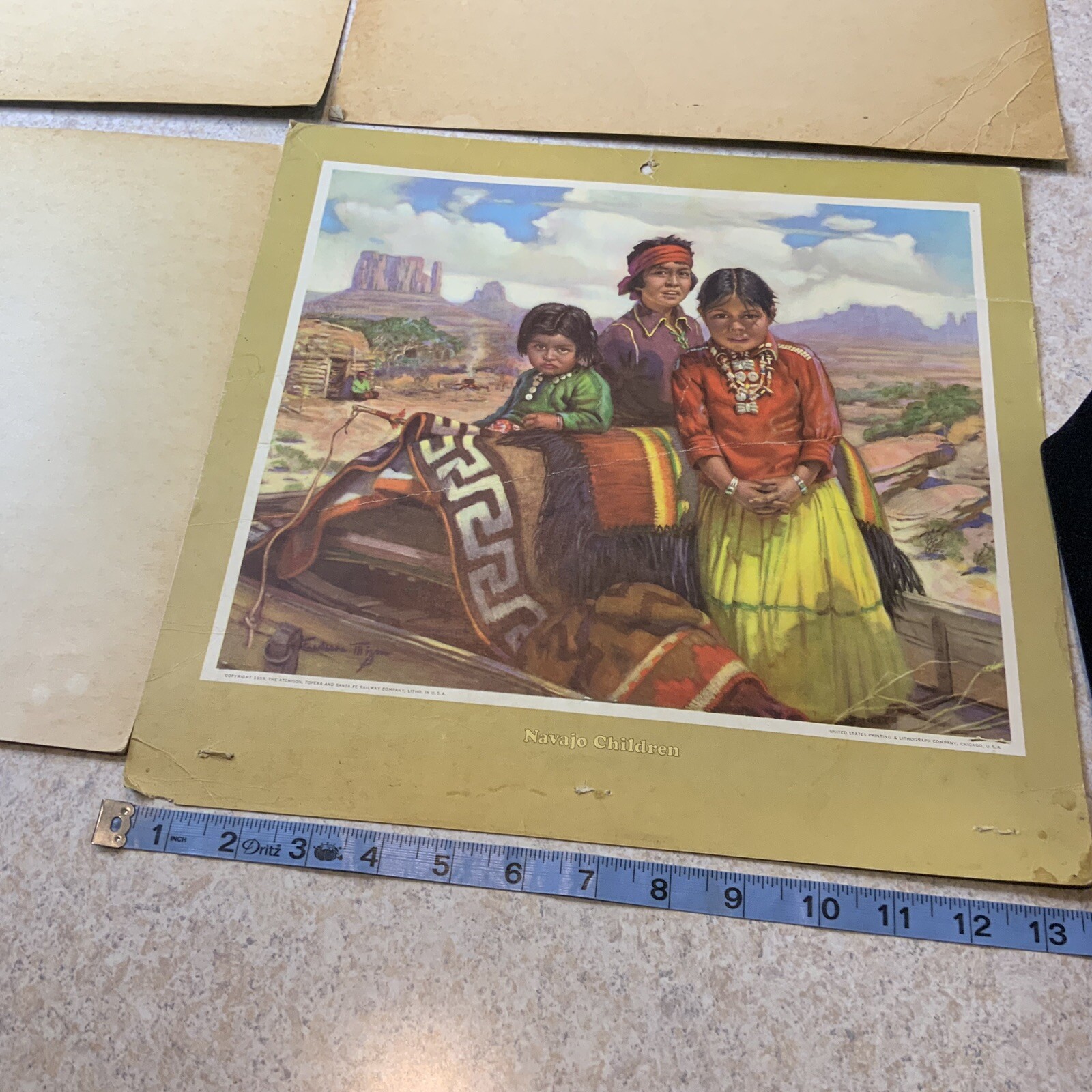 1950’s - 60’s Era Santa Fe Calendar Covers Native American Litho Copies ...