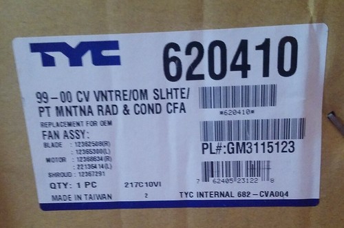 Dual Radiator and Condenser Fan Assembly TYC 620410 for sale online | eBay