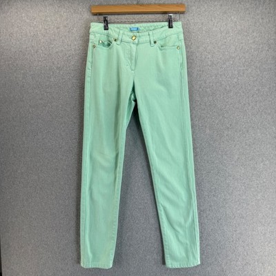 J McLaughlin Womens Size 2 Toothpaste Blue Mint Green Skinny Jeans ...