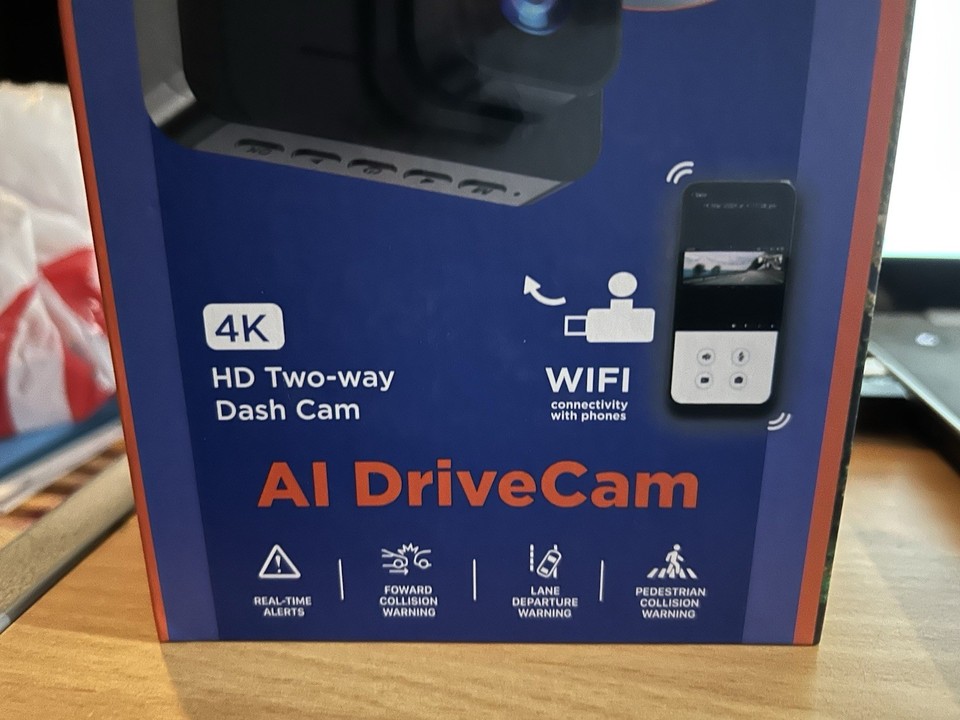 Vivitar AI Drive Cam 4K HD Two-way Dash Cam New Black Built in WiFI ...