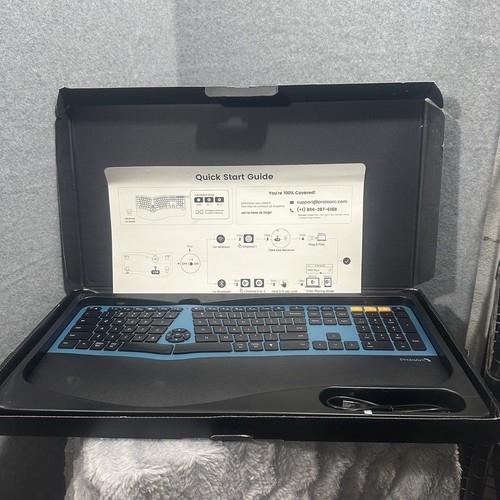 ProtoArc EK01 Plus Backlit Dual Mode Ergonomic Workspace Keyboard Black ...
