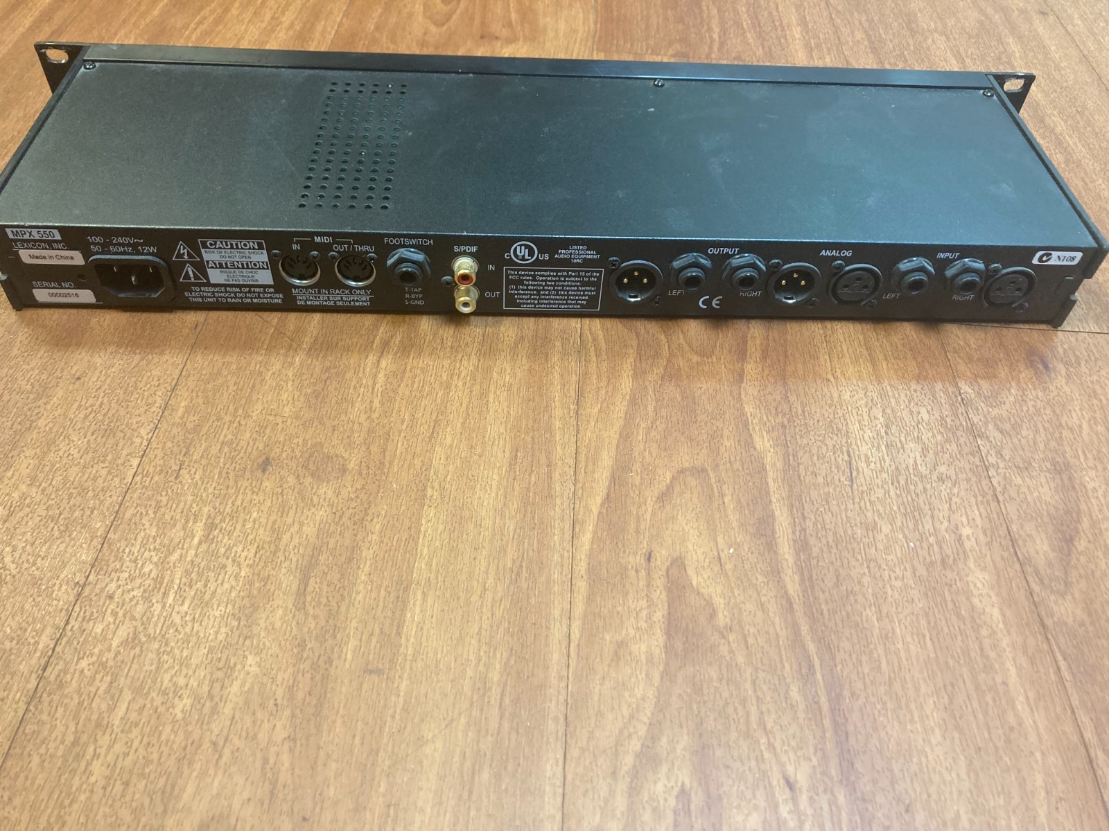 Lexicon MPX 550 Dual Channel 24- bit Effects Processor - Good Condition ...