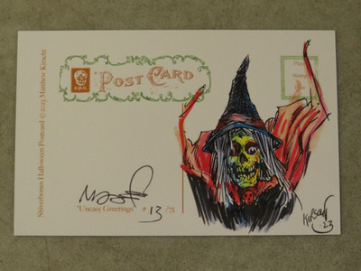 2023 Shiverbones Halloween Postcard Matthew Kirscht Hand Drawn Sketch ...